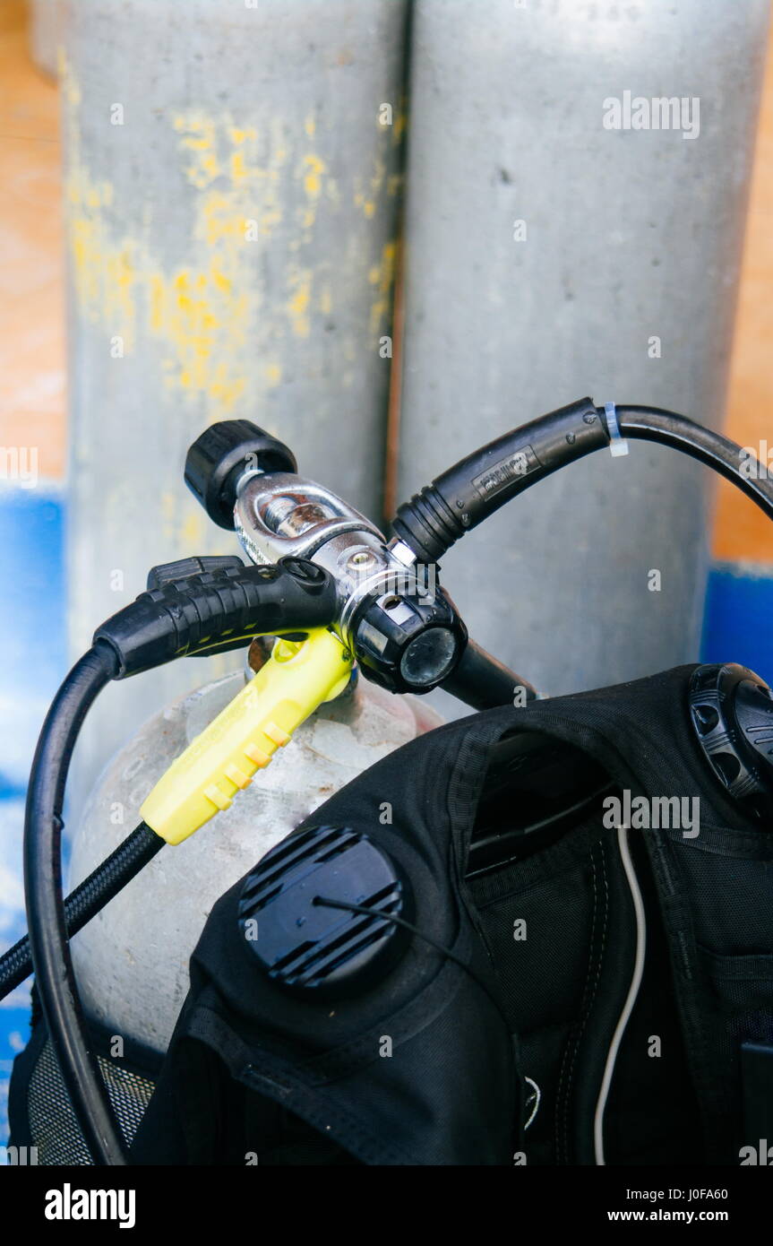 Scuba diving equipment Stock Photo - Alamy