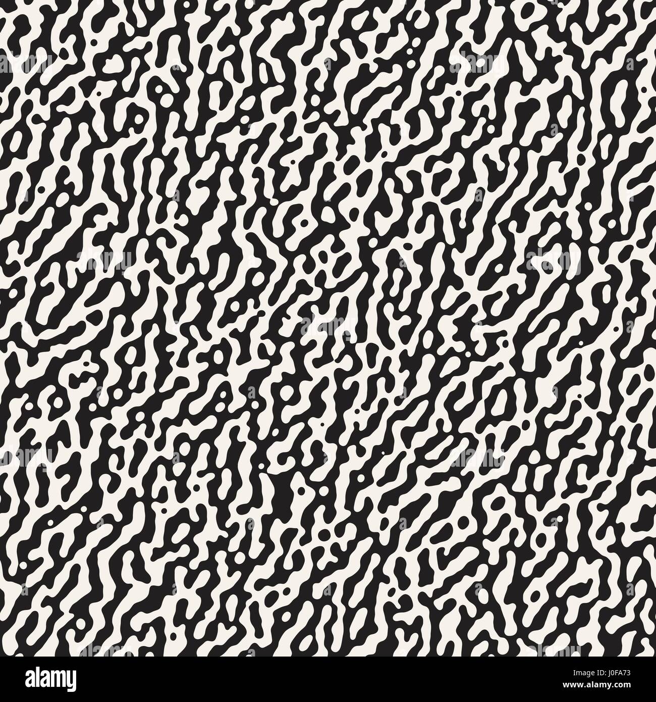 Vector Seamless Grunge Pattern. Black and White Organic Shapes. Messy ...