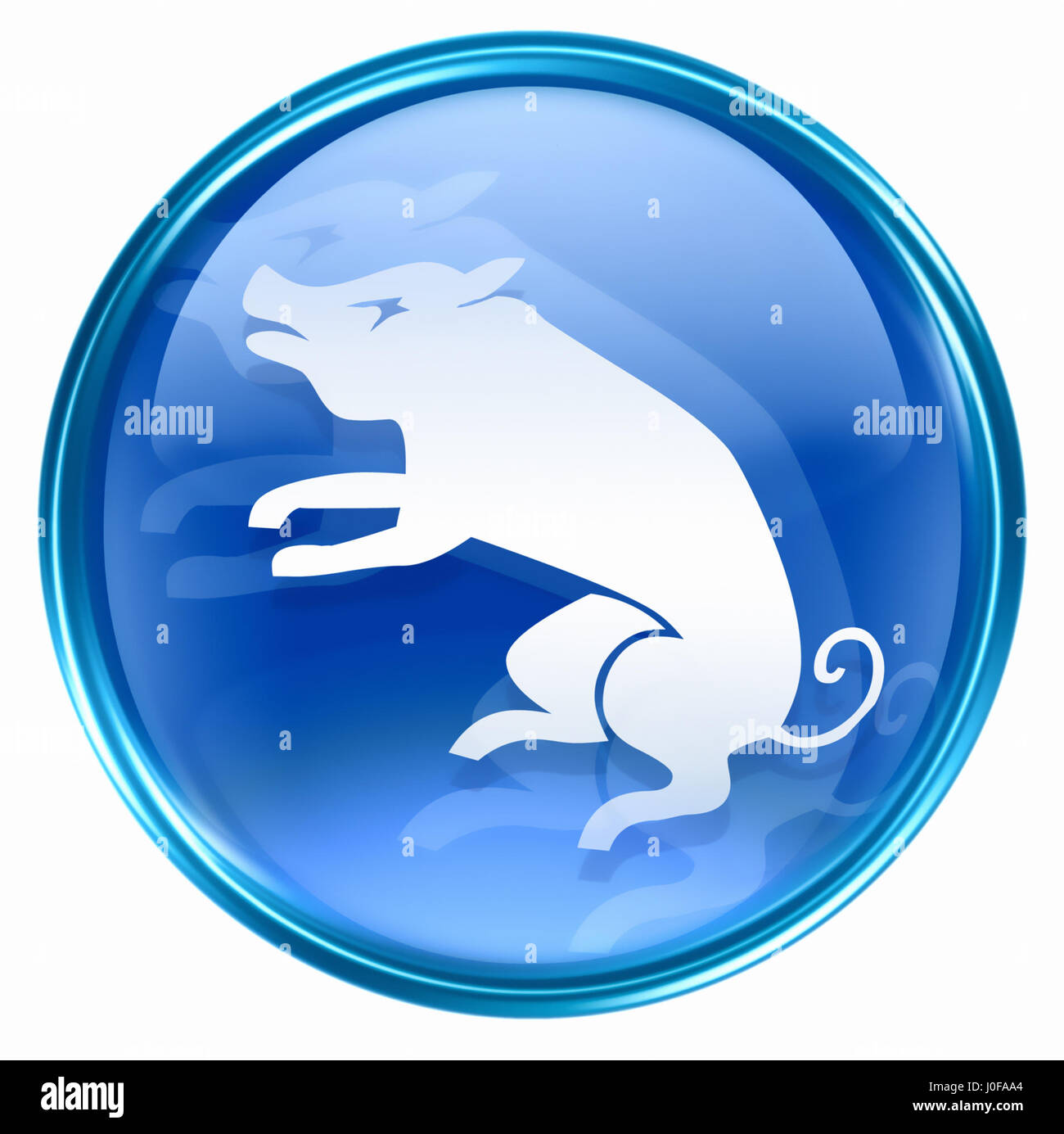 Pig zodiac icon blue hi-res stock photography and images - Alamy