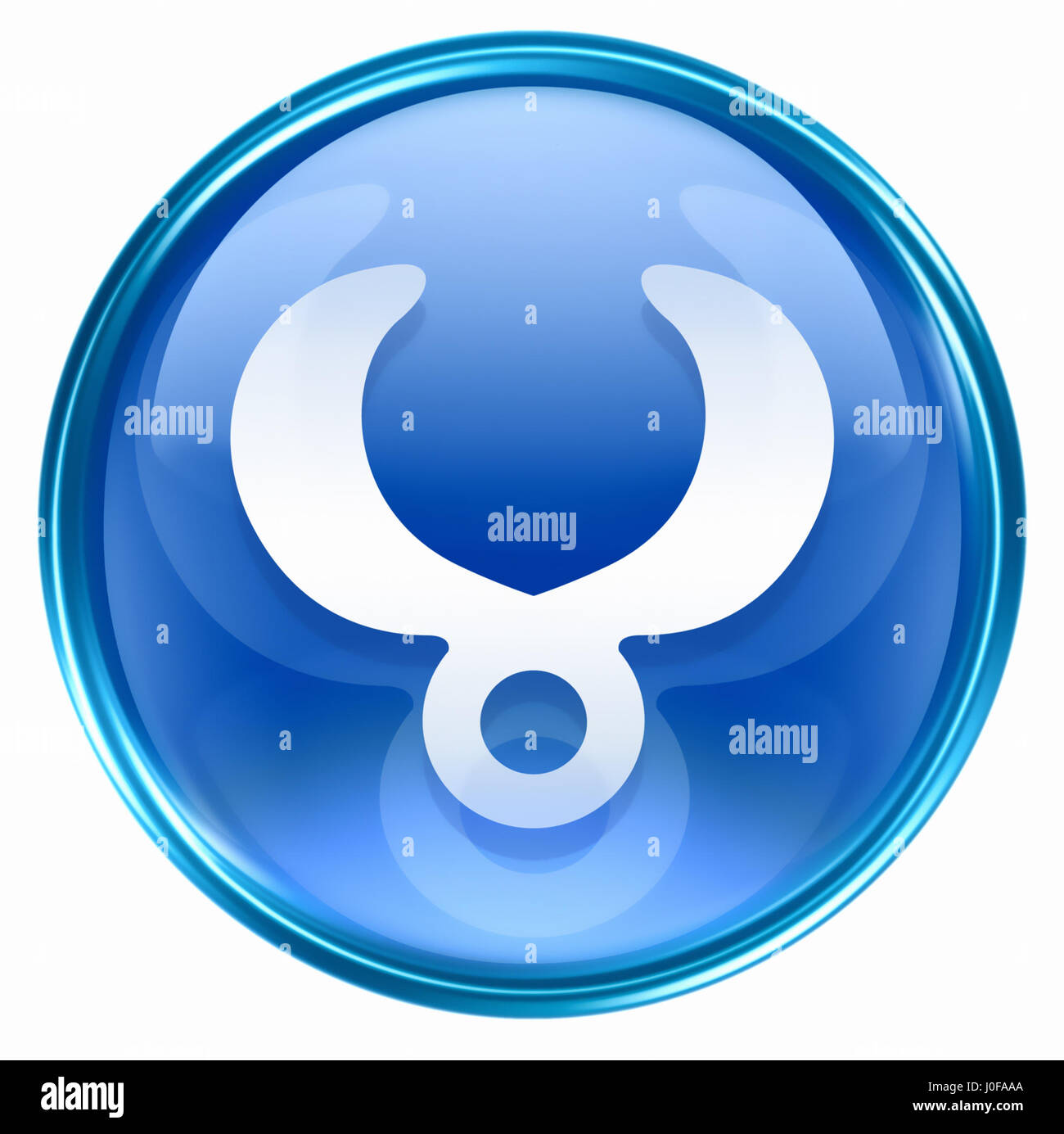Taurus sign blue white Cut Out Stock Images & Pictures - Alamy