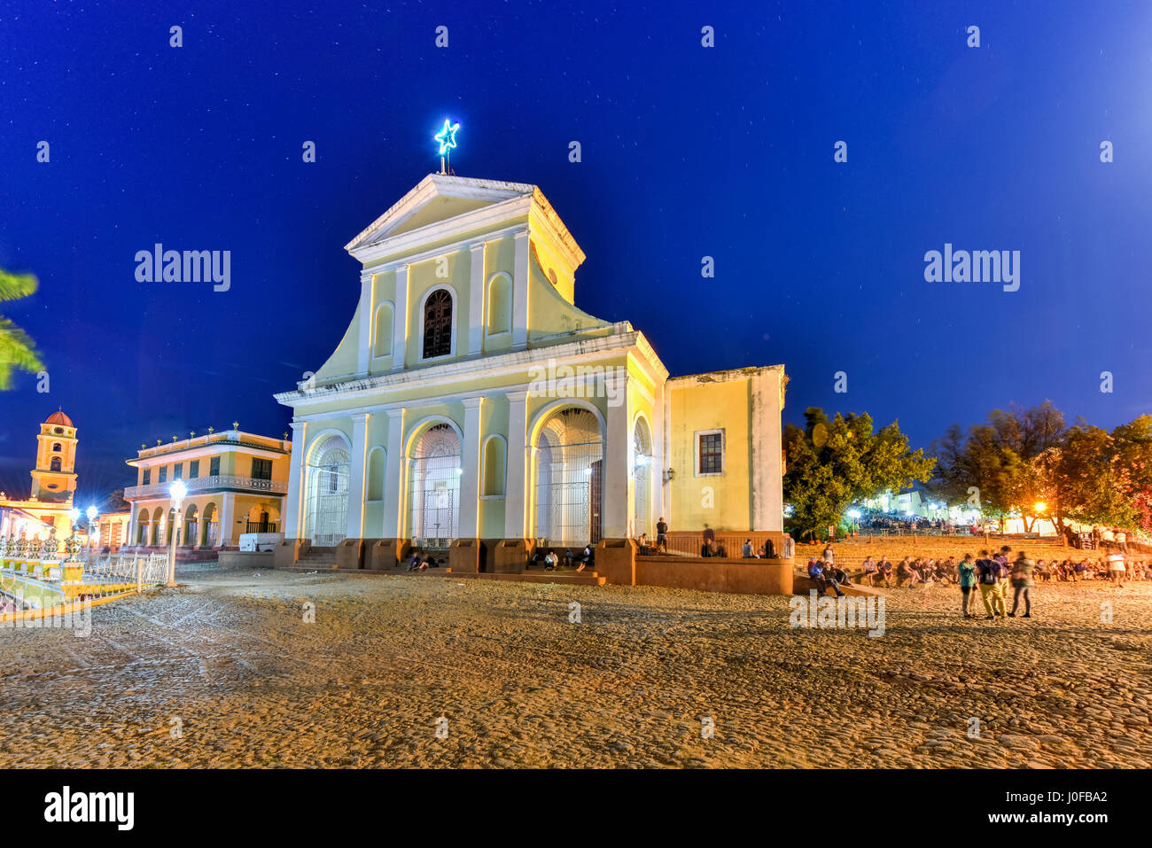 Holy Trinity Church in Trinidad, Cuba. The church has a Neoclassical ...