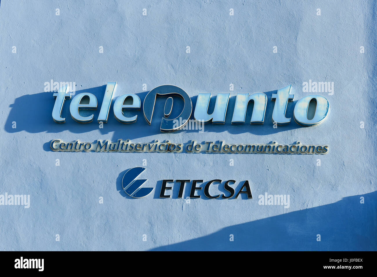 Trinidad, Cuba - January 12, 2017: Logo for ETECSA, the Cuban ...