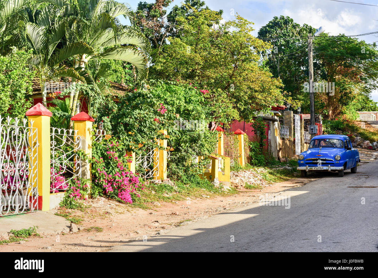 La Boca, Cuba - January 12, 2017: Classic car in La Boca in the in the ...