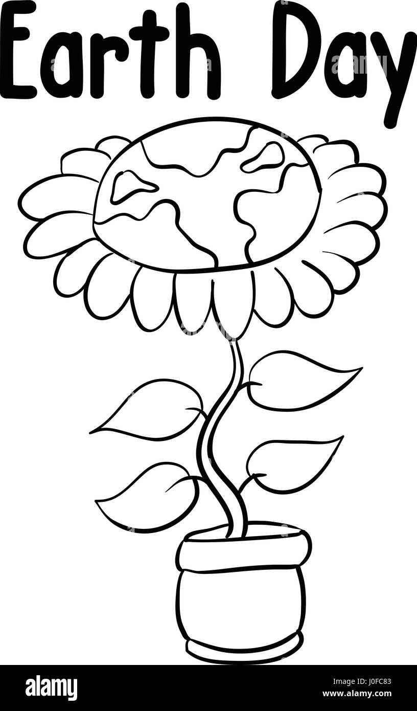 Cute flower earth planet vector hi-res stock photography and images - Alamy