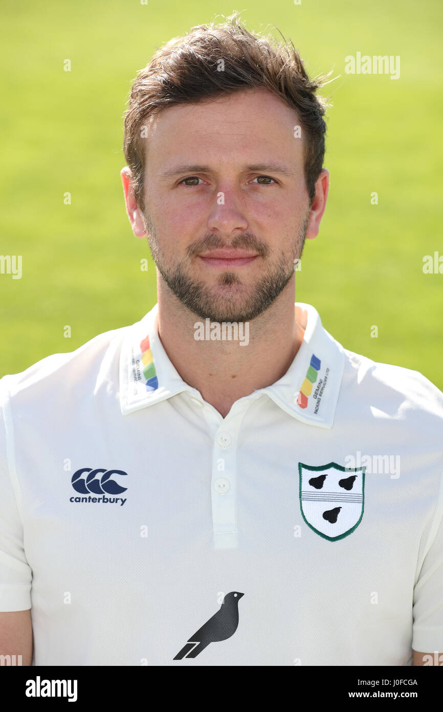 Worcestershire's Ross Whiteley Stock Photo - Alamy