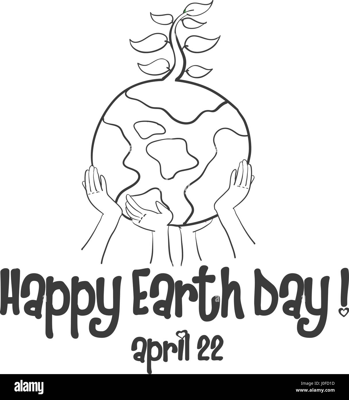 Earth day cartoon vector Black and White Stock Photos & Images - Alamy