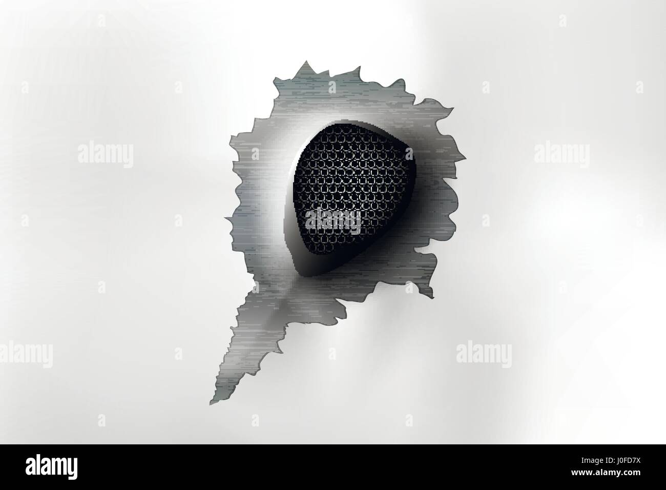 Ragged hole in steel Stock Vector Images - Alamy