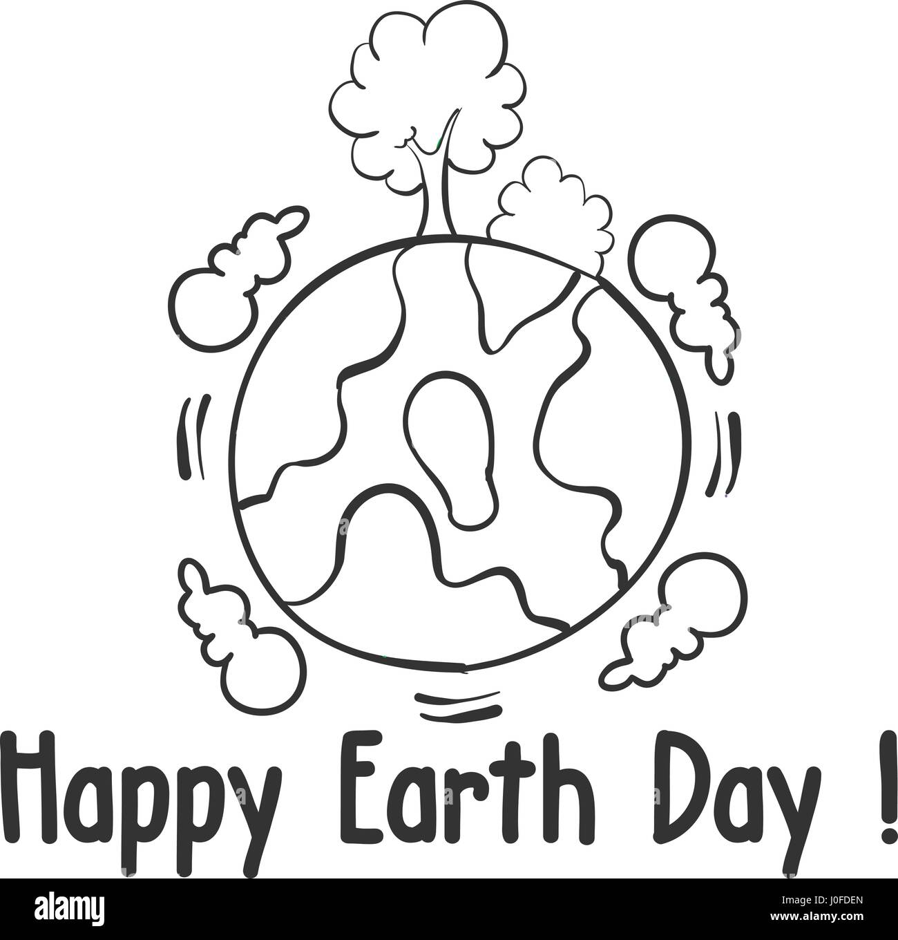 Happy Earth Day Hand Draw High Resolution Stock Photography and Images ...