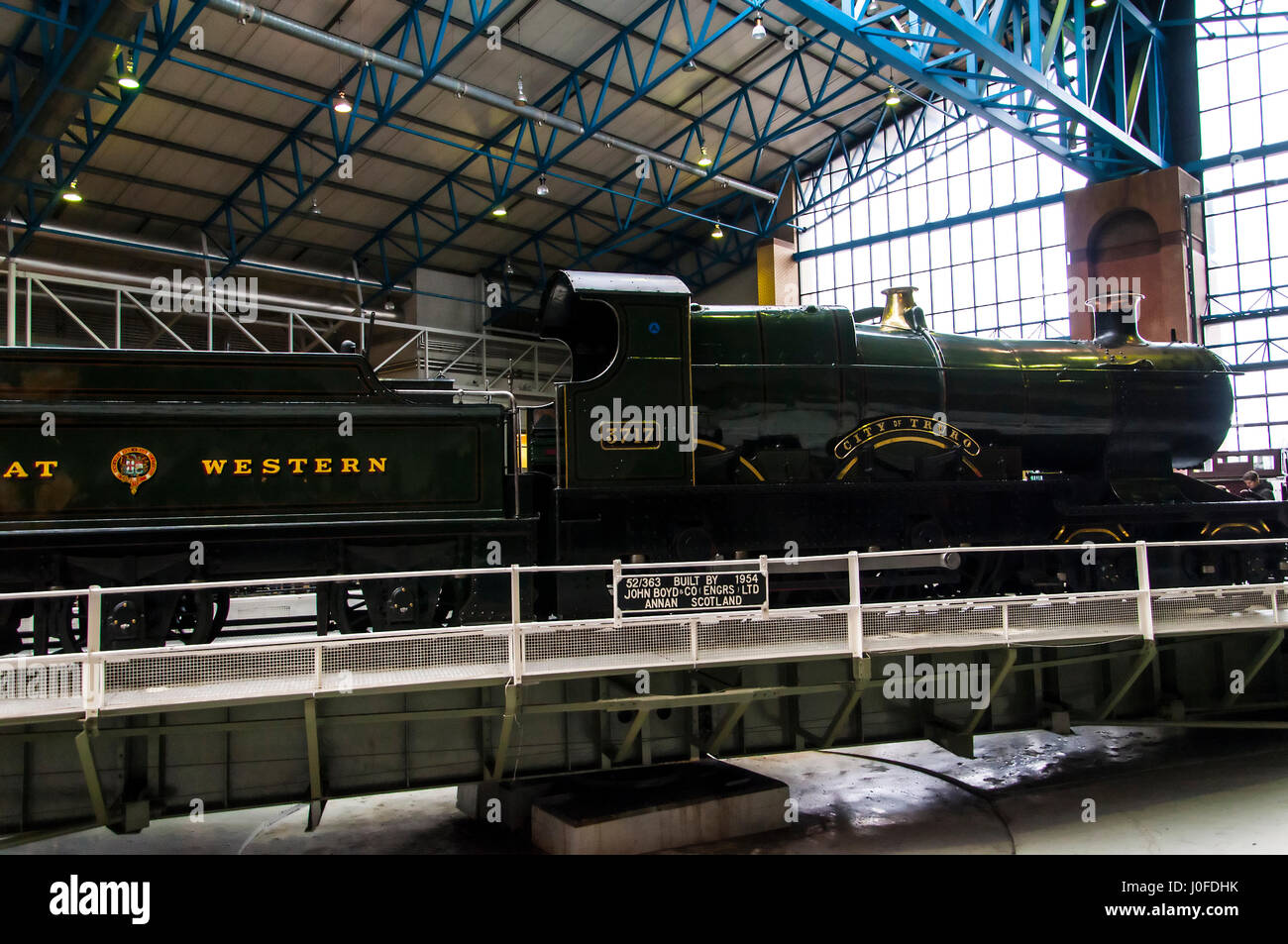 Exhibits in the National Railway Museum in York, Yorkshire England. The ...