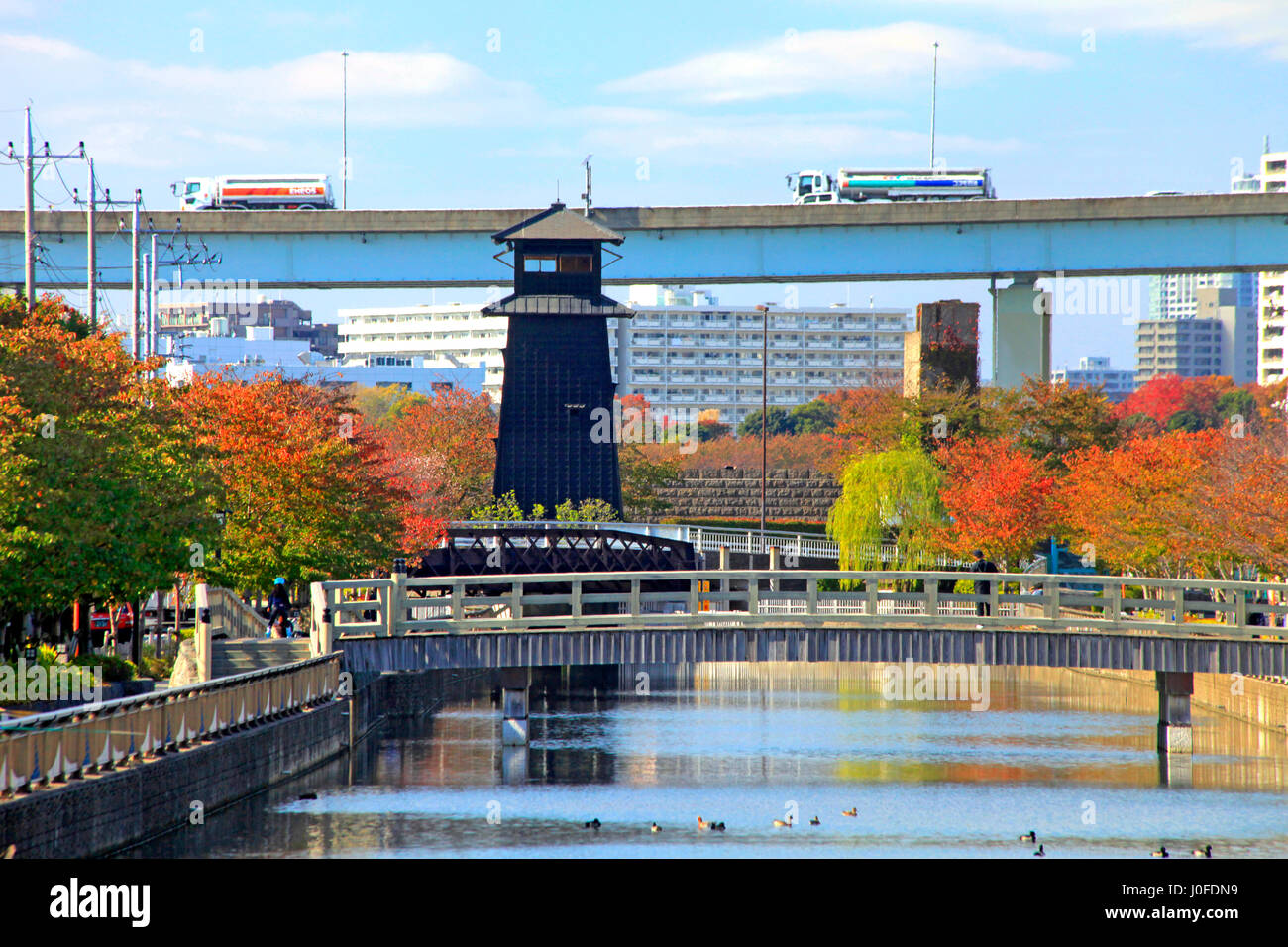 Edo Style Fire Lookout Tower Tokyo Japan Stock Photo - Alamy