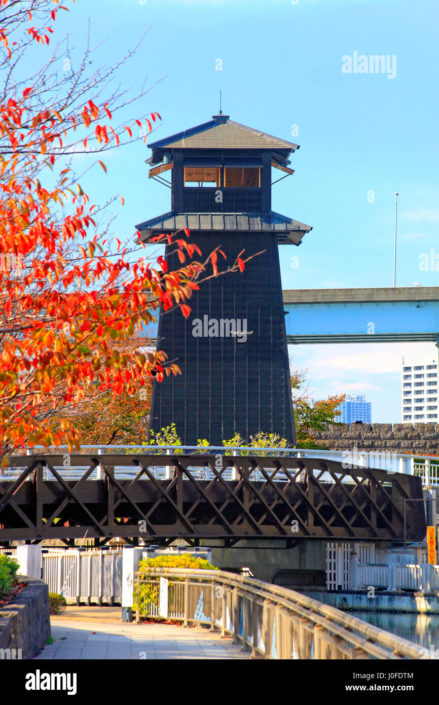 Edo Style Fire Lookout Tower Tokyo Japan Stock Photo - Alamy