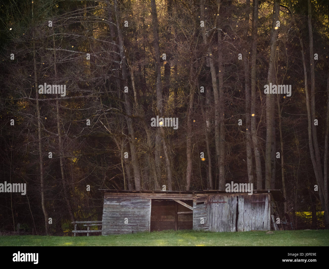 Log cabin exterior holiday home hi-res stock photography and images - Alamy