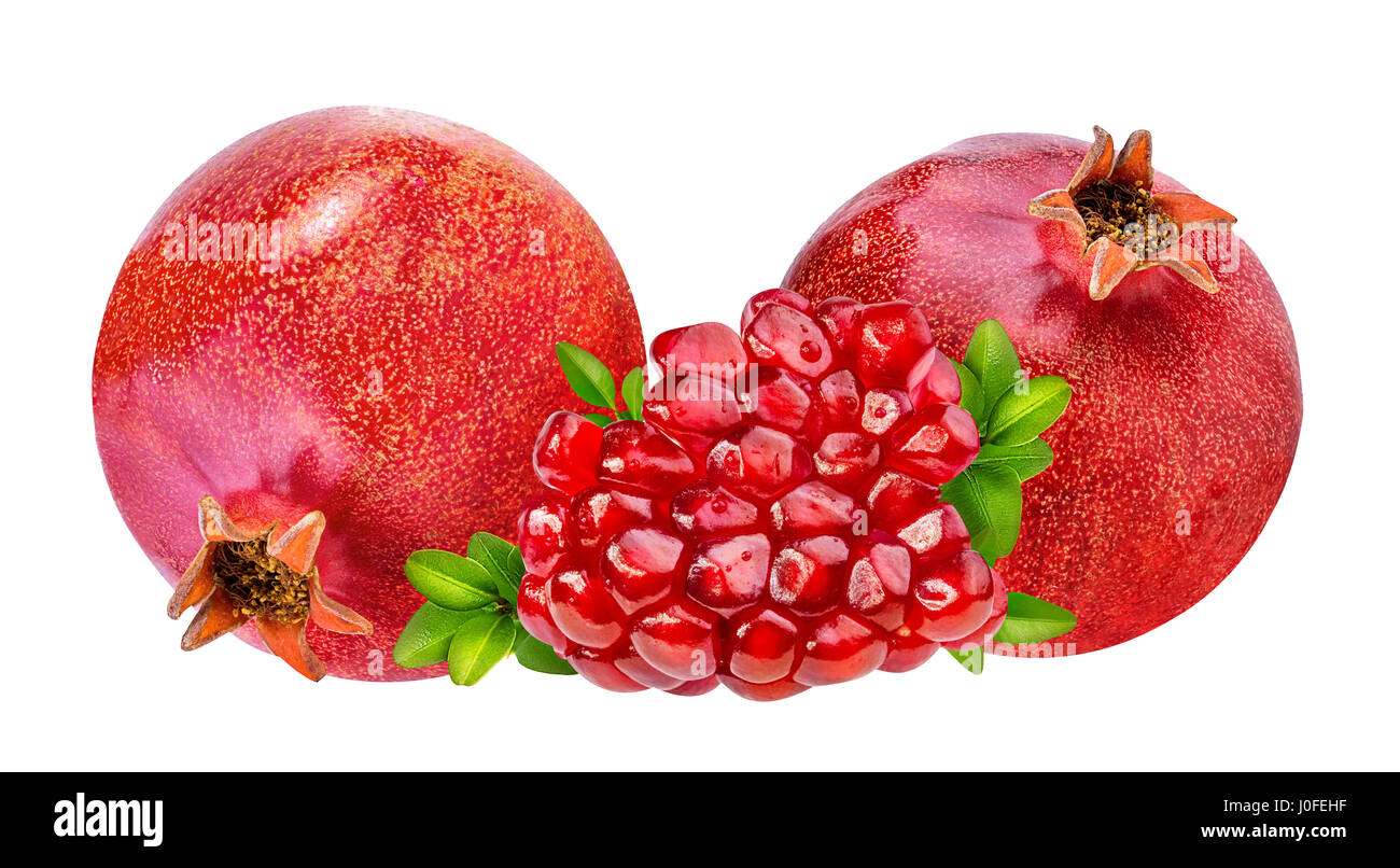pomegranate isolated on white background Stock Photo - Alamy