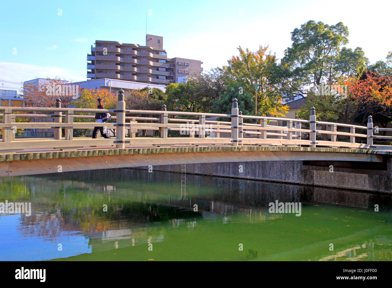 Giboshi-Hashi Bridge on Shinkawa River Edogawa Tokyo Japan Stock Photo ...