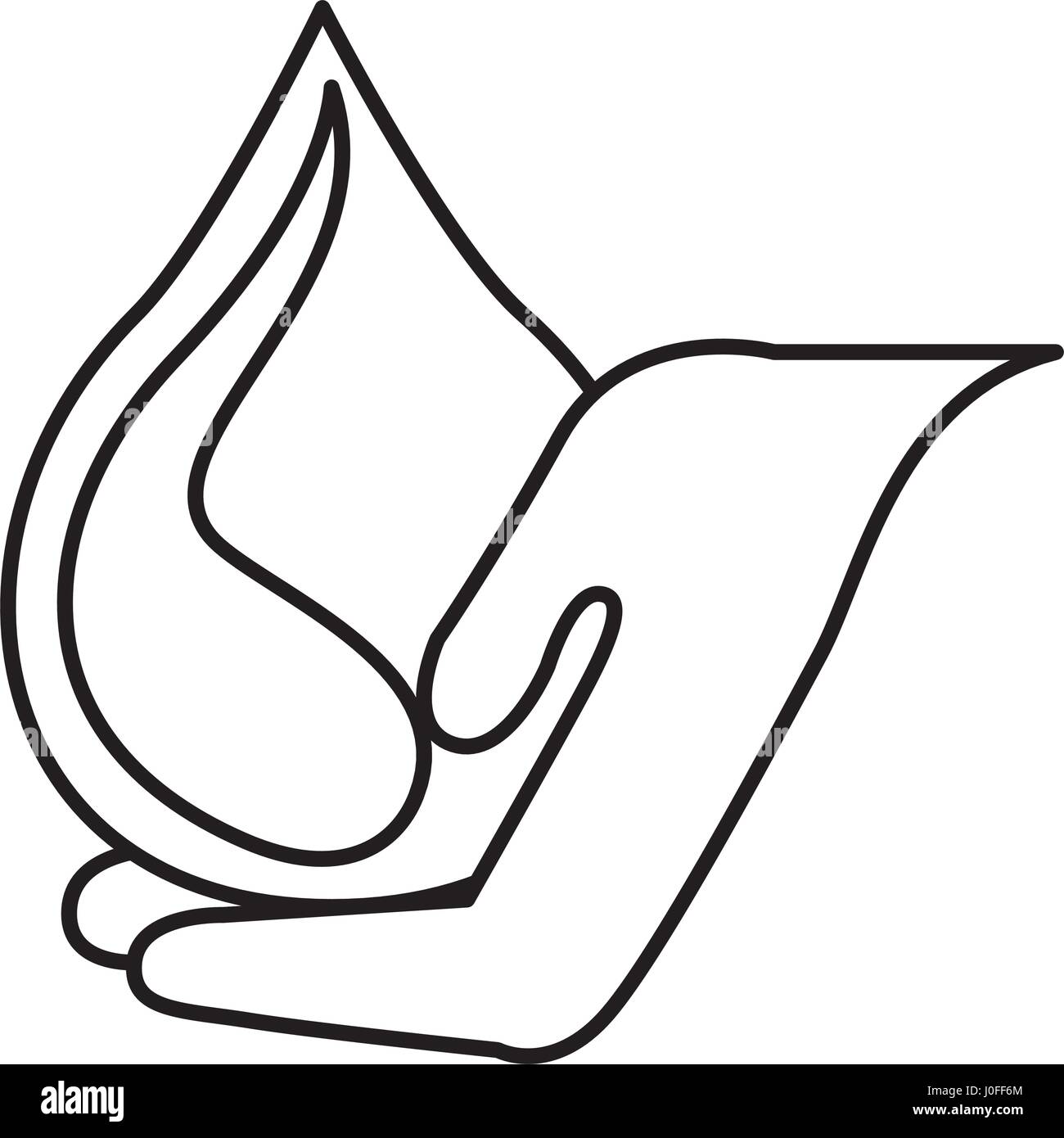 Hand holding drop water ecology Black and White Stock Photos & Images ...