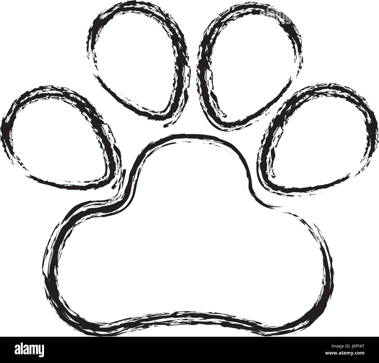 Dog Footprint Stock Vector Images - Alamy