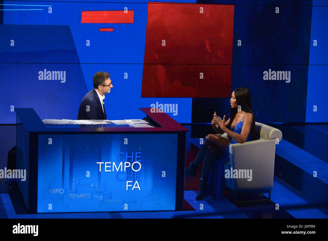 Naomi Campbell, a guest on Italian talk show 'Che tempo che fa ...