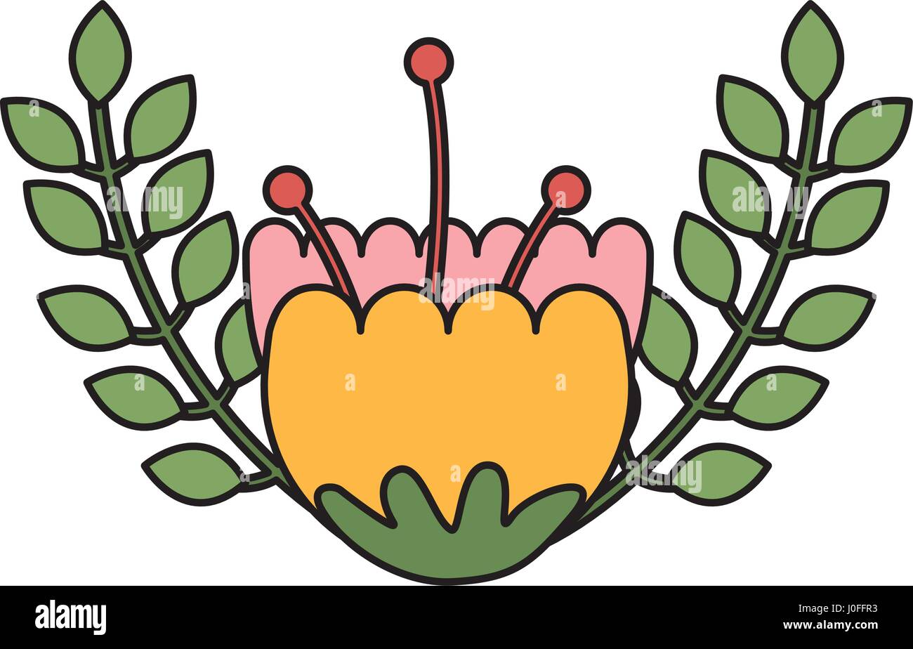 cute flower decorative icon Stock Vector Image & Art - Alamy