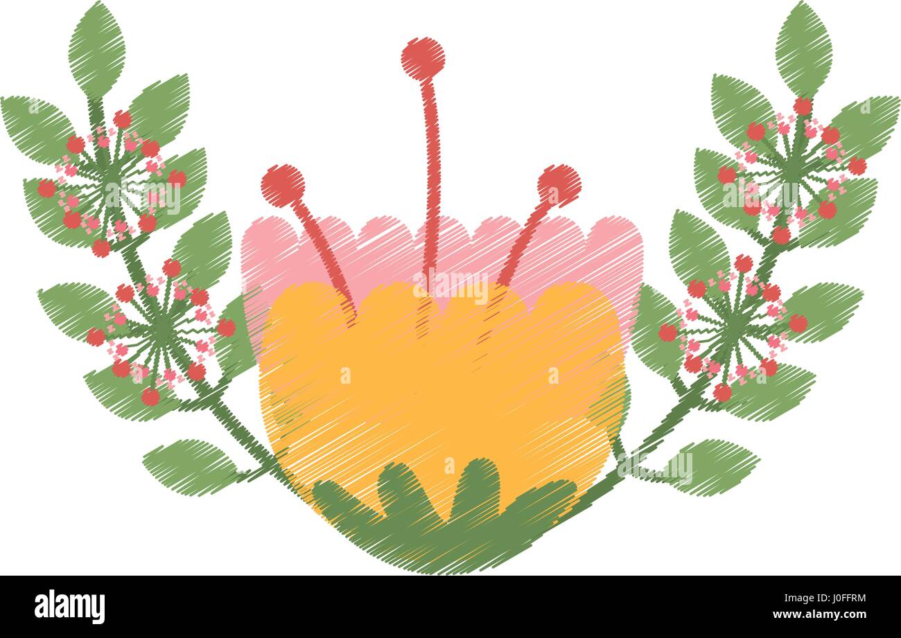 cute flower decorative icon Stock Vector Image & Art - Alamy
