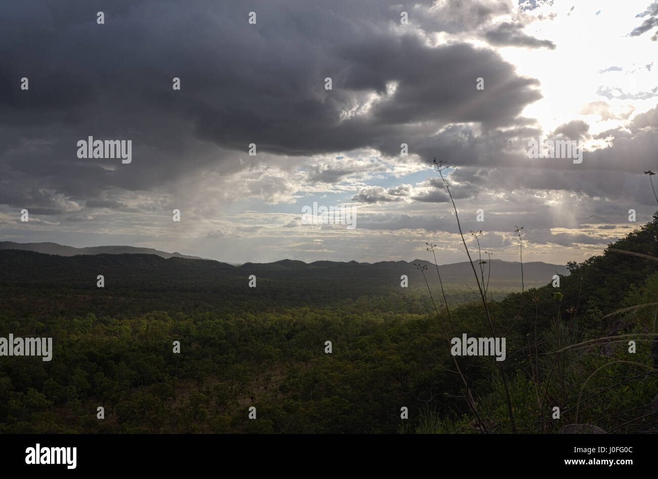 Gunlom Falls view Kakadu National Park Northern Territory Stock Photo ...