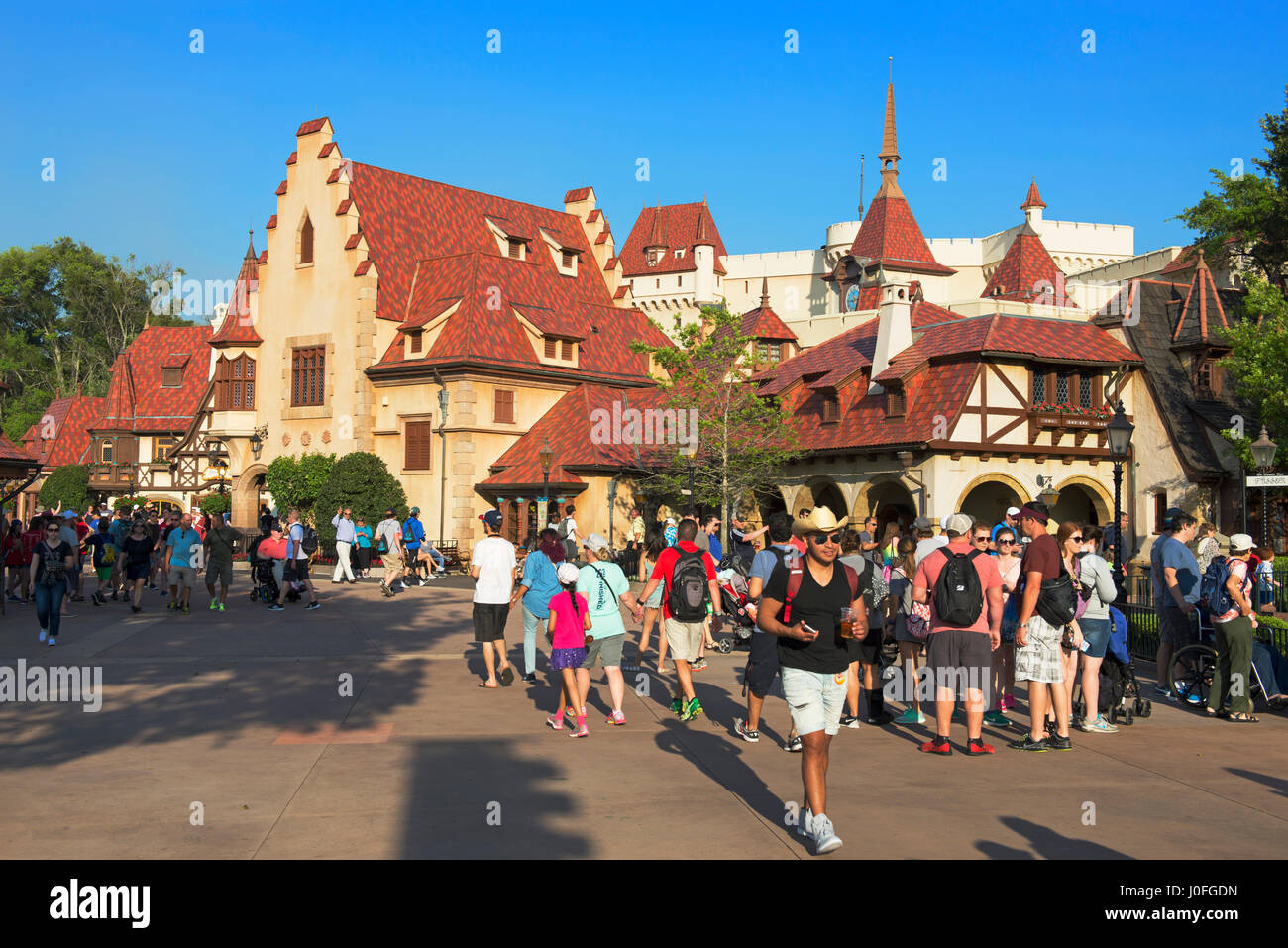 Epcot Germany Pavilion, People, Disney World, Orlando Florida Stock ...