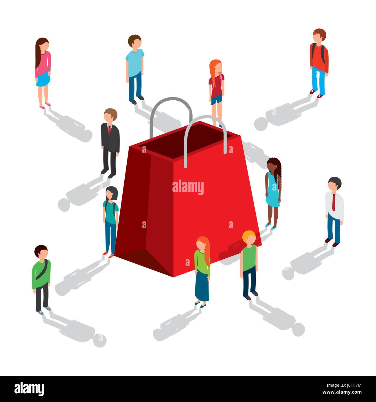 shopping isometric icons design Stock Vector Image & Art - Alamy