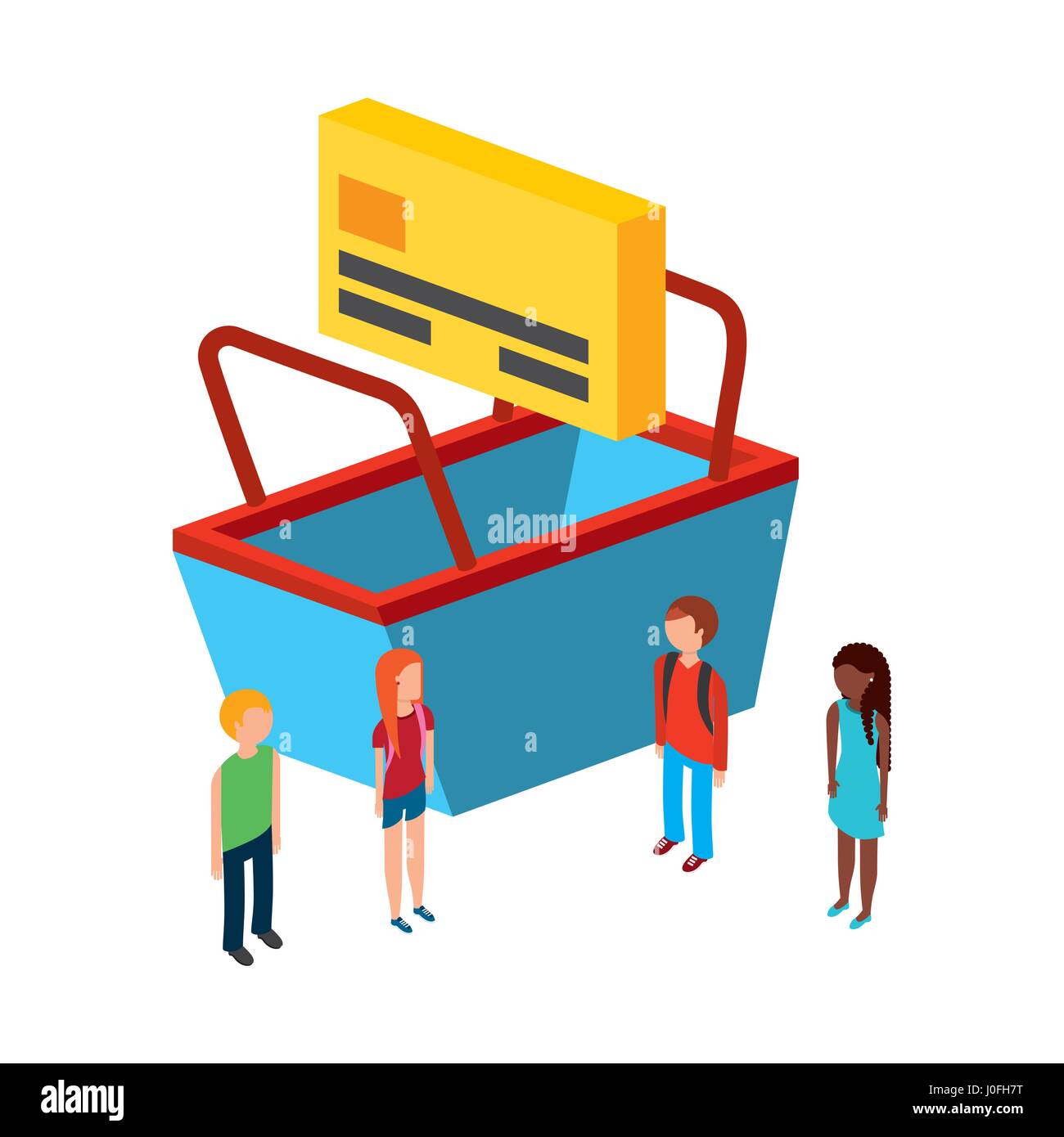 shopping isometric icons design Stock Vector Image & Art - Alamy