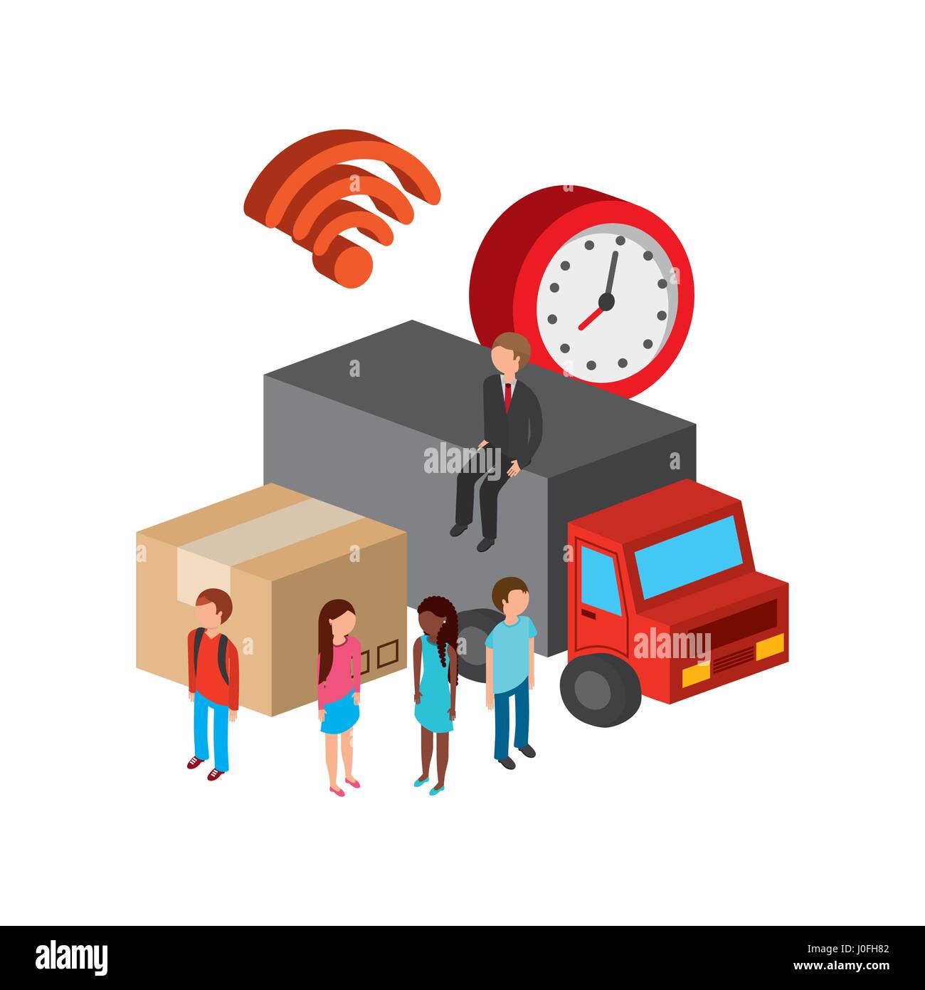 shopping isometric icons design Stock Vector Image & Art - Alamy