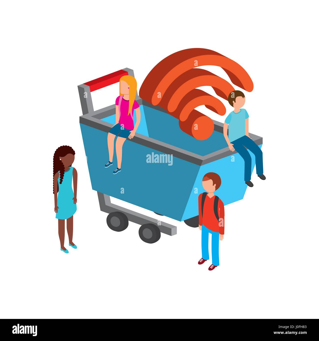 shopping isometric icons design Stock Vector Image & Art - Alamy