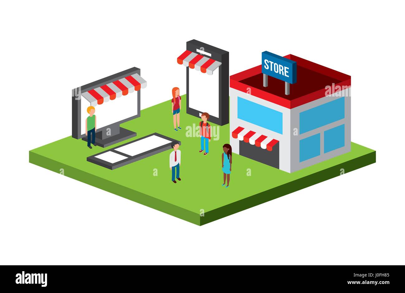 shopping isometric icons design Stock Vector Image & Art - Alamy