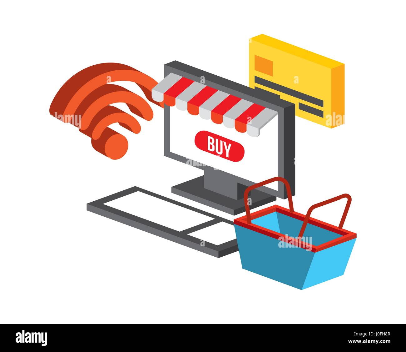shopping isometric icons design Stock Vector Image & Art - Alamy