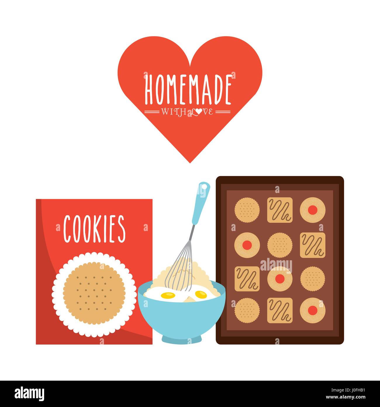 Flour egg heart Stock Vector Images - Alamy