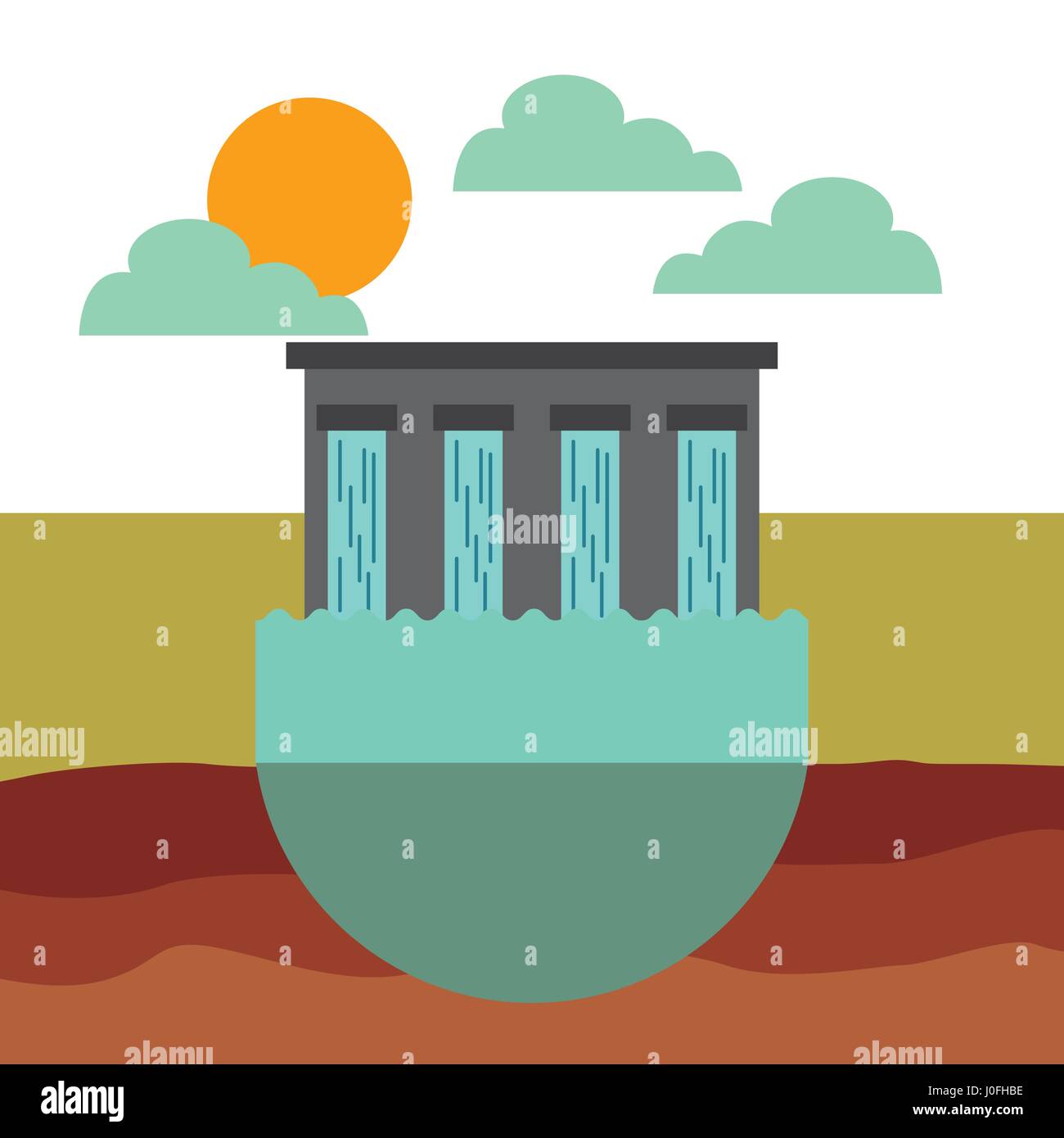 water dam icon Stock Vector Image & Art - Alamy