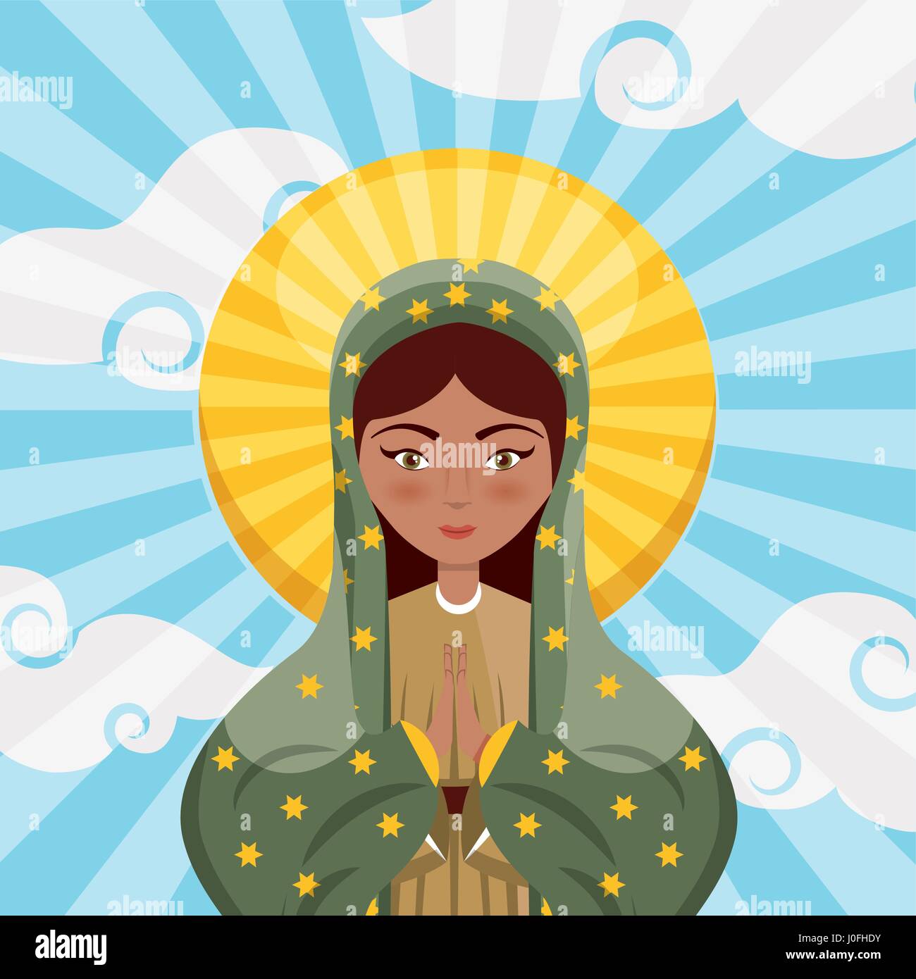 Church icon jesus mary Stock Vector Images - Alamy