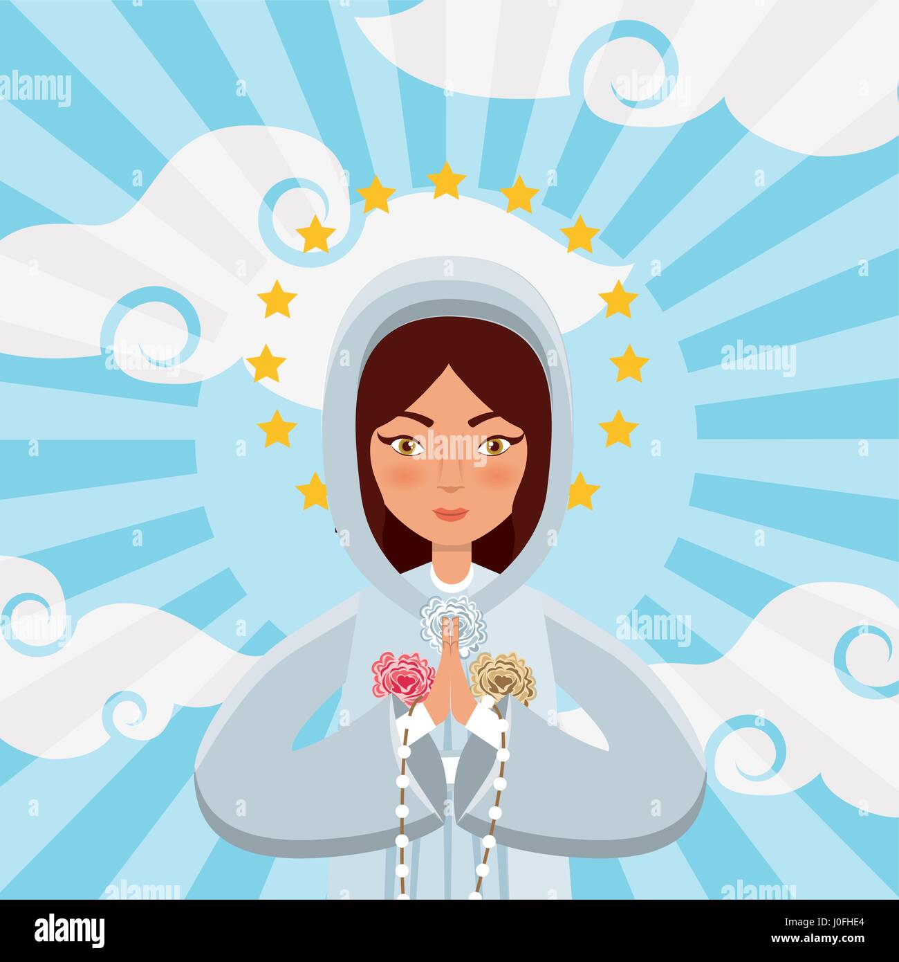 virgin mary icon Stock Vector Image & Art - Alamy