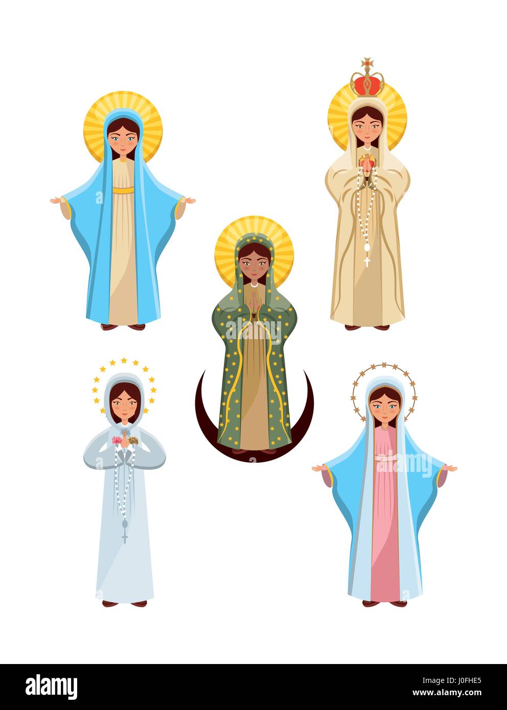 virgin mary icon Stock Vector Image & Art - Alamy