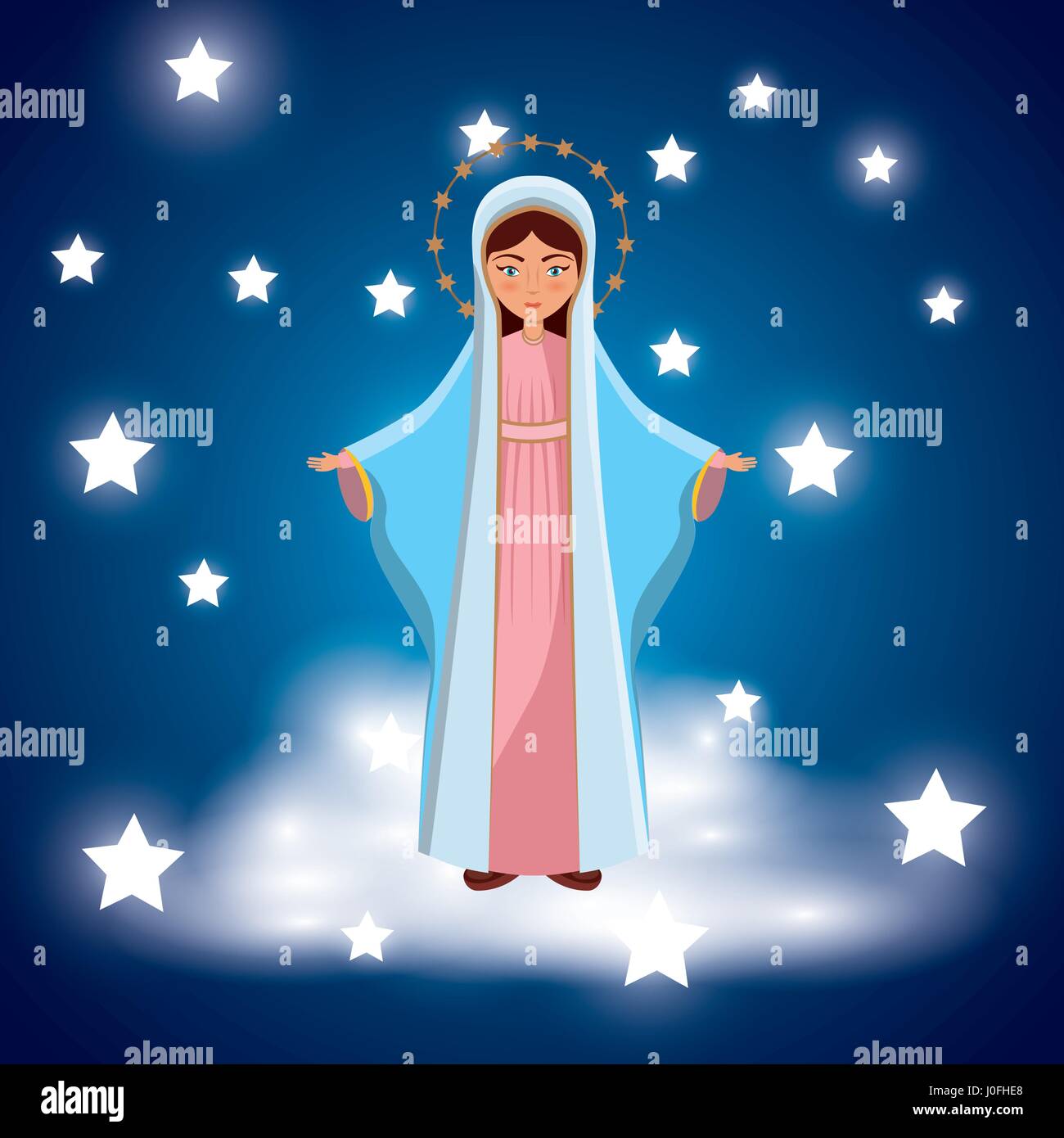 virgin mary icon Stock Vector Image & Art - Alamy