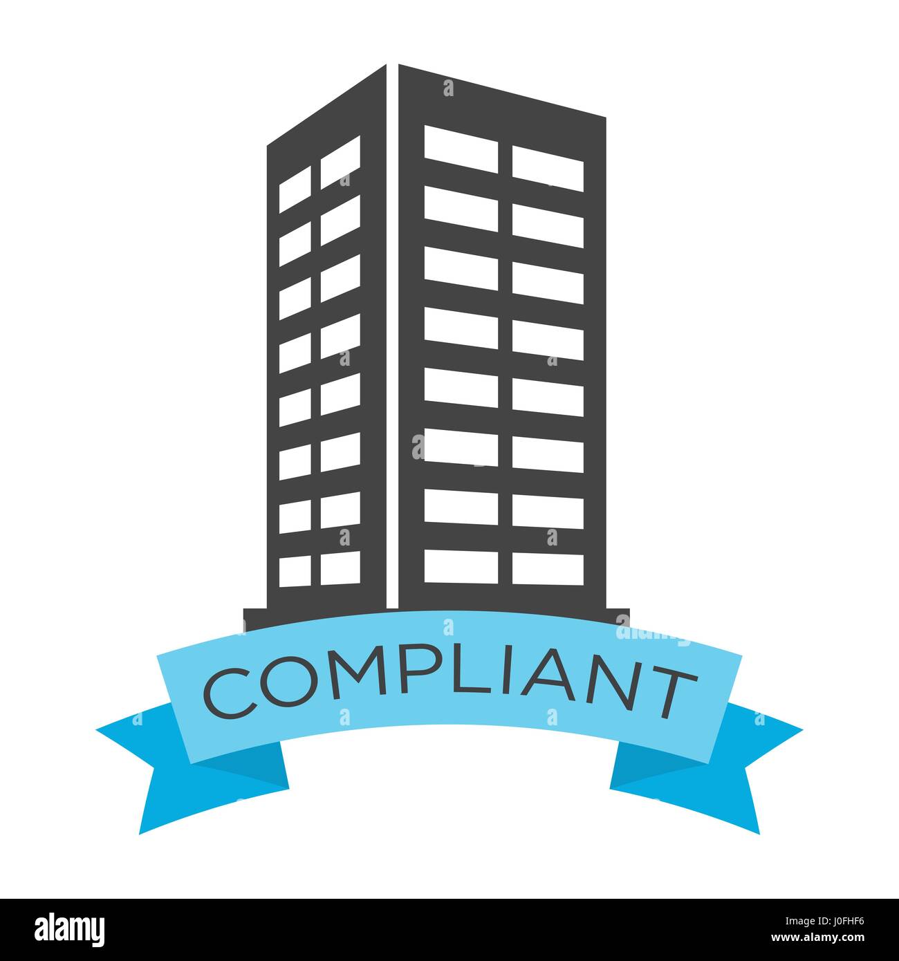 In Compliance Graphic with checkmarks and building icon set Stock ...