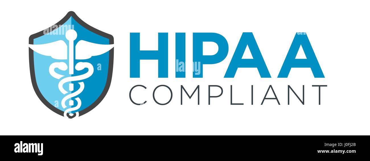 HIPAA Compliance Icon Graphic with Medical Security Symbol Stock Vector ...