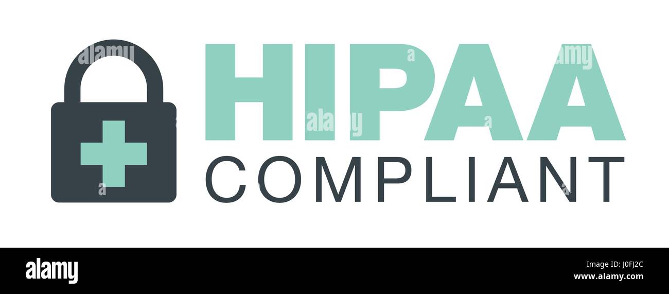 HIPAA Compliance Icon Graphic with Medical Security Symbol Stock Vector ...