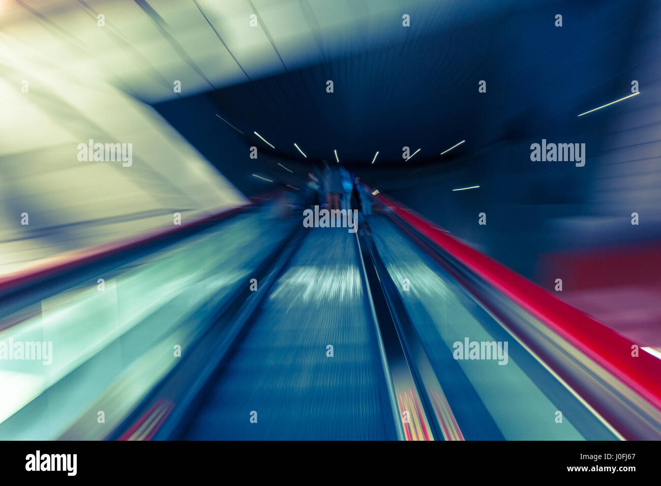 Ascending elevators and people, moving images Stock Photo - Alamy