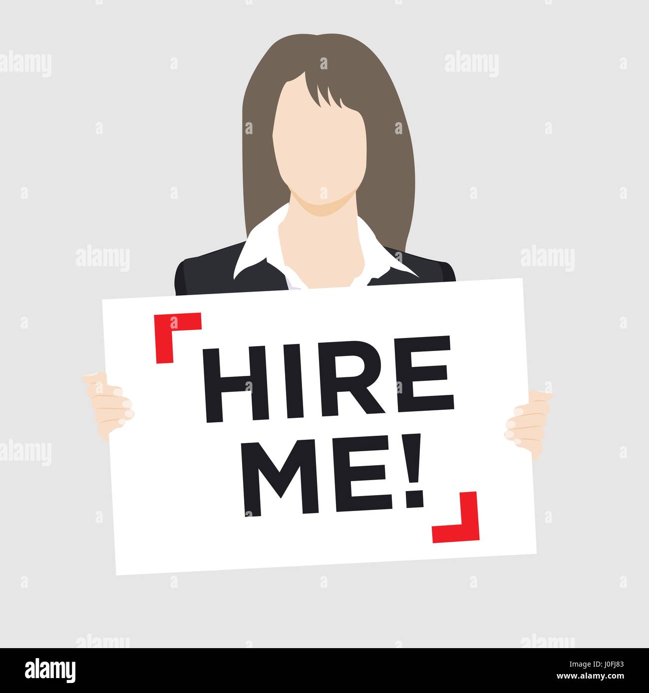 Hire me sign Stock Vector Images - Alamy