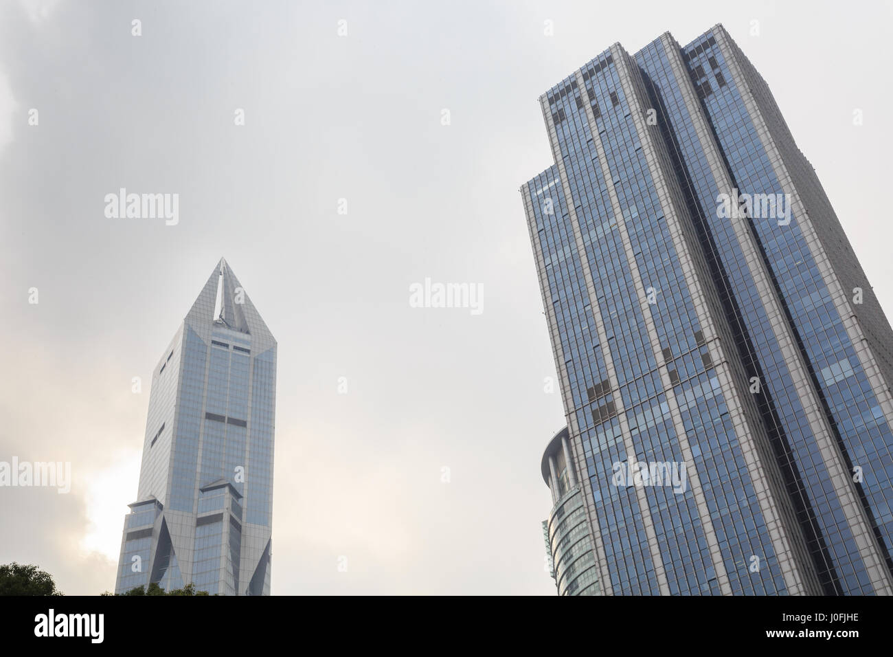 Skyscraper group,Downtown shopping mall and the urban streetscape in ...