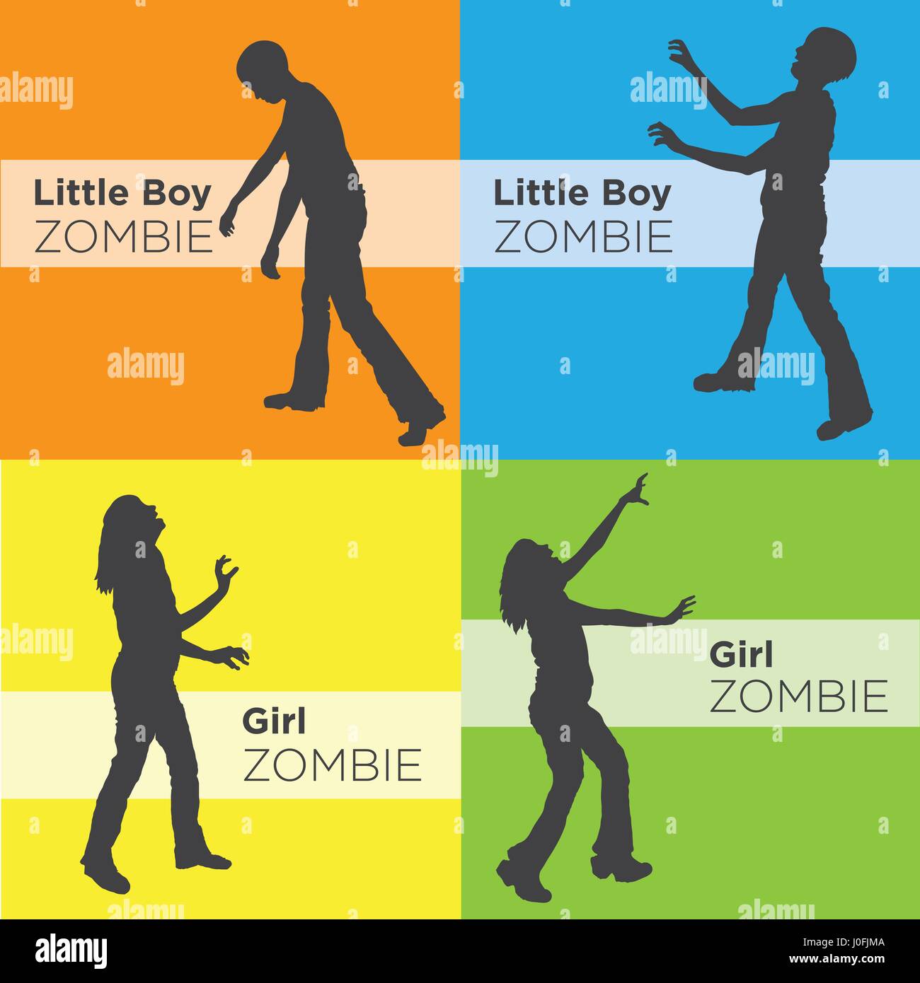 Zombie Silhouette side view images Stock Vector Image & Art - Alamy