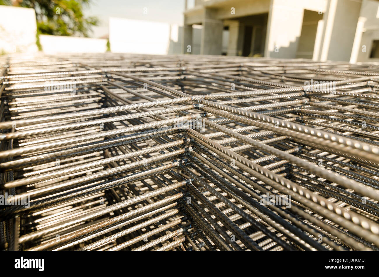 Wire mesh steel for Construction job Stock Photo - Alamy