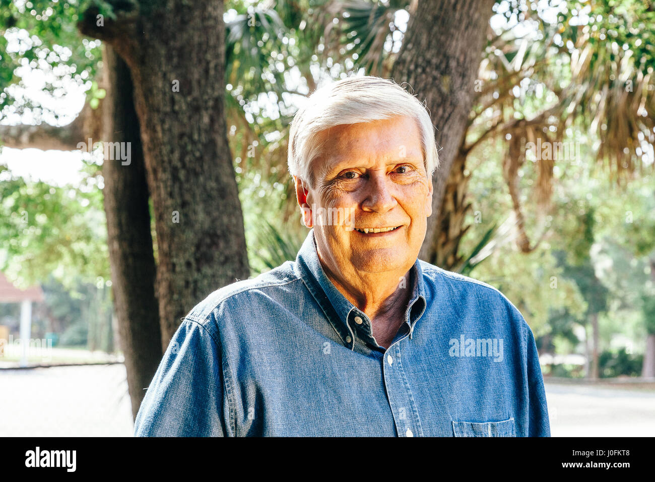 Senior Gentleman in Park Stock Photo - Alamy