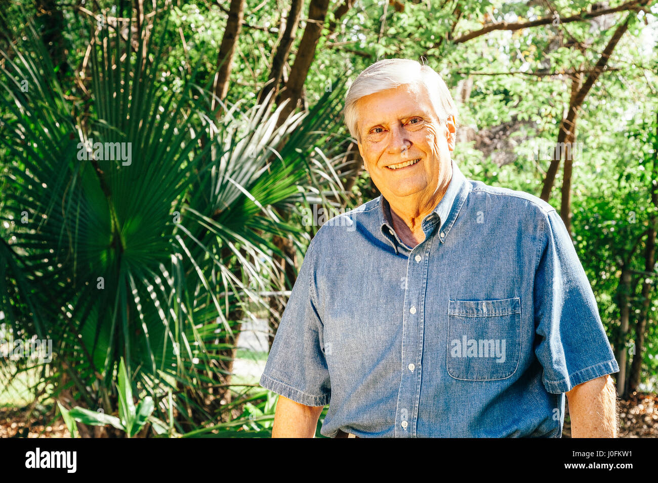 Senior Gentleman in Park Stock Photo - Alamy