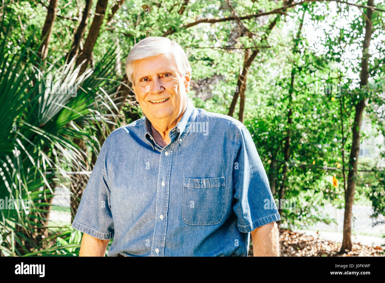 Senior Gentleman in Park Stock Photo - Alamy