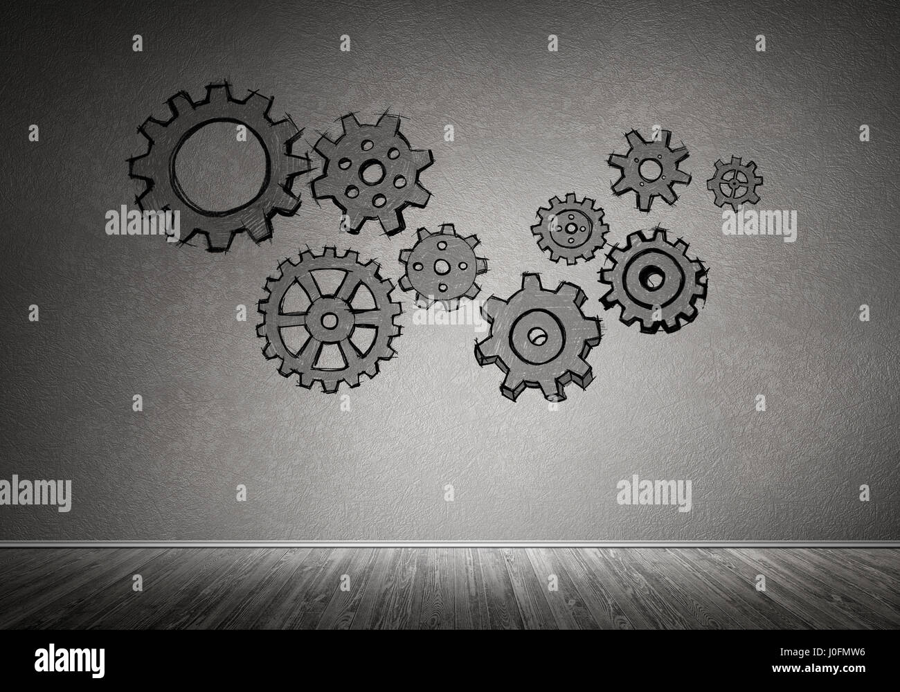 Gear mechanism as teamwork concept Stock Photo - Alamy