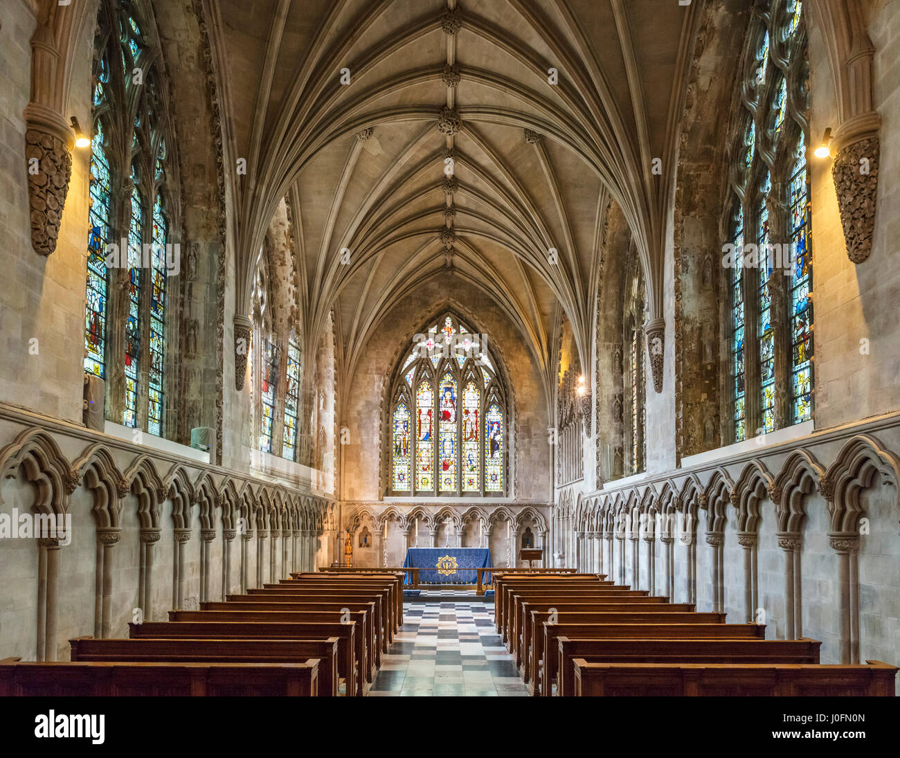 St Albans Cathedral. Medieval 14th century Lady Chapel in the Cathedral ...
